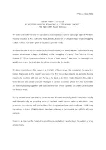 Alleged ‘kidney racket’, statement by Western Hospital, Borella – 7th ...